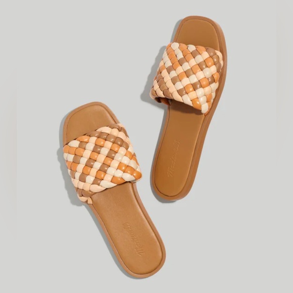 Madewell | Shoes | Madewell Suzi Slide Sandals In Multiwoven Leather ...